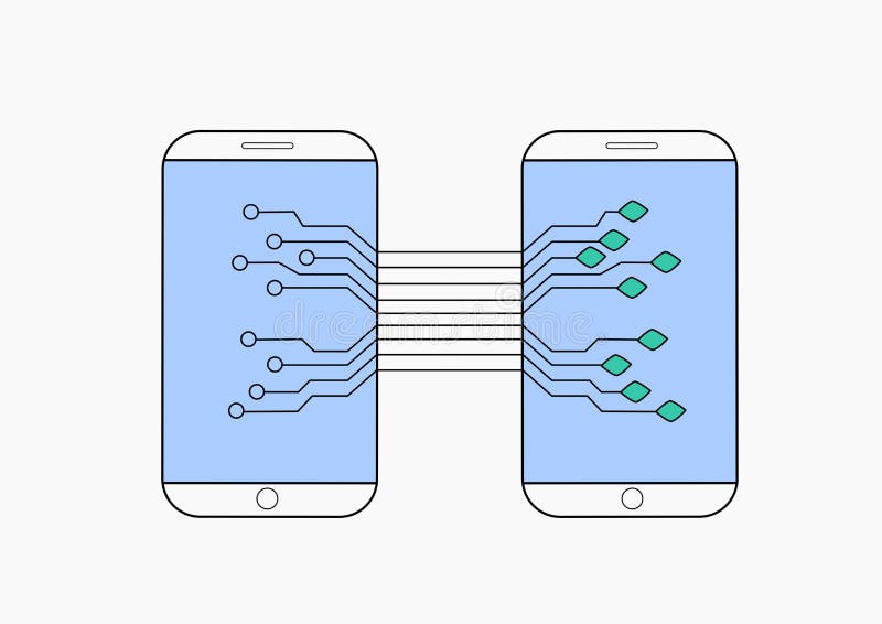 Mobile link stock illustration. Illustration of mobile - 18974476