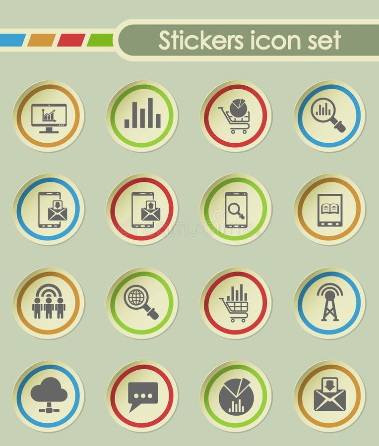 Social network icon set stock vector. Illustration of radio - 240372786