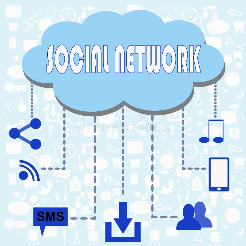 Social Network Illustration Stock Vector - Illustration of design ...
