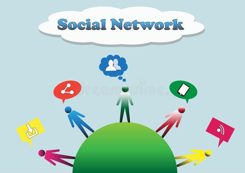 Social Network Illustration Stock Vector - Illustration of business ...