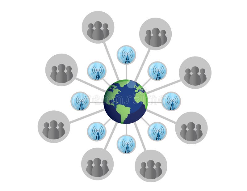 Social Network Illustration Chart Stock Vector - Image: 17768283