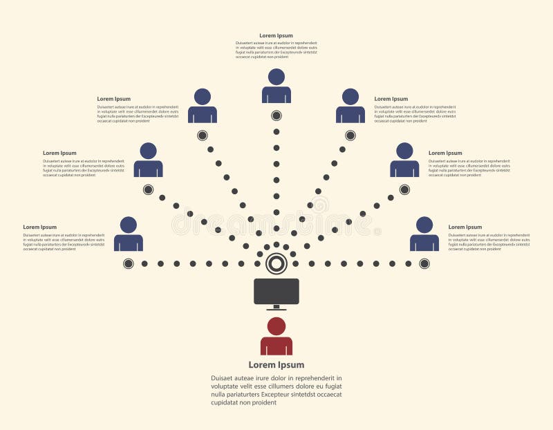 Network Infographic Black Template for Presentation Stock Vector ...