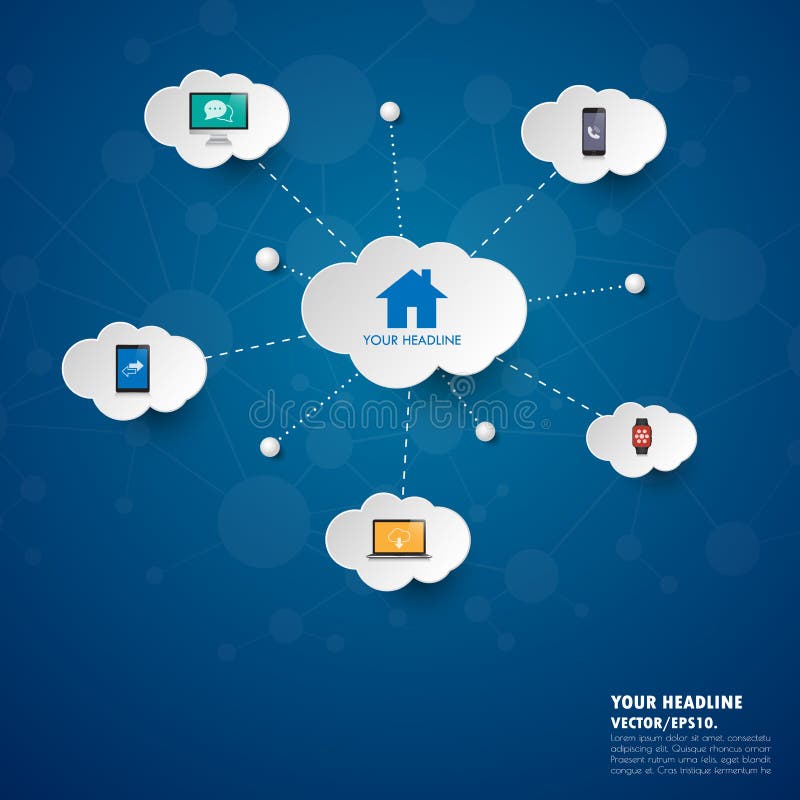 Social Network Infographics with Icons Set. Vector Stock Vector ...