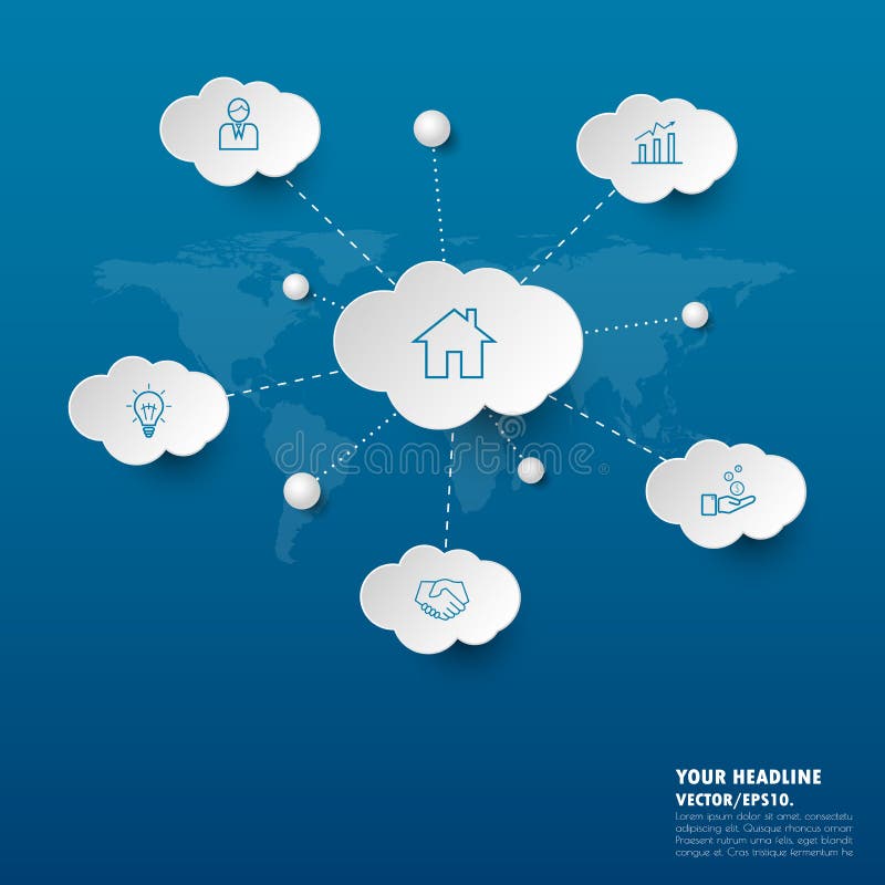 Social Network Infographics with Icons Set. Vector Stock Vector ...