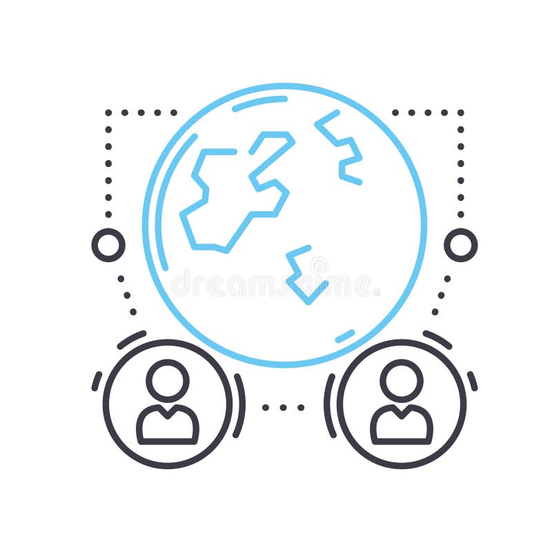 Social Network Line Icon, Outline Symbol, Vector Illustration, Concept ...