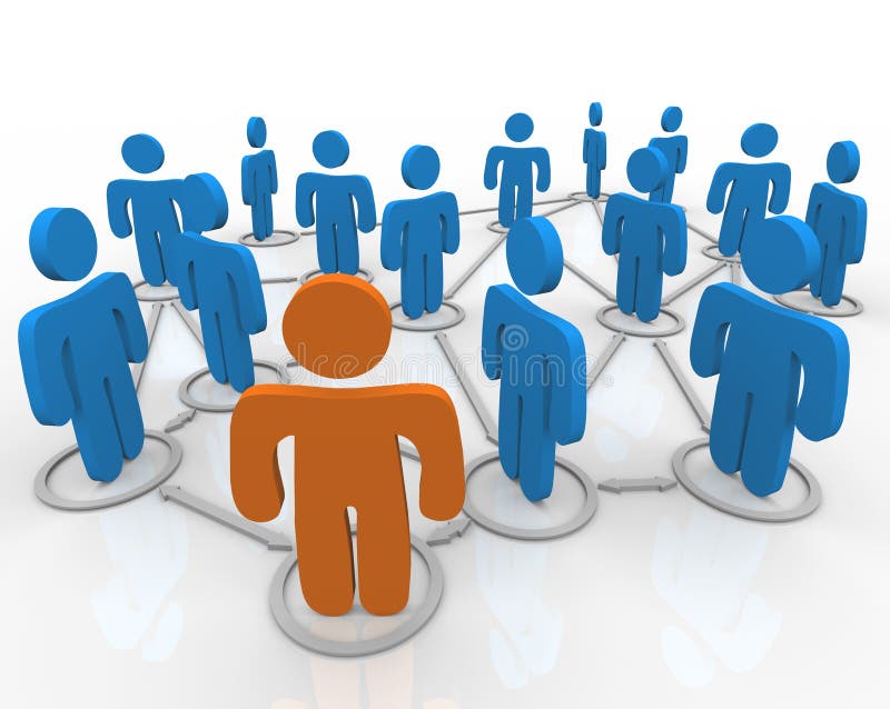 Social Network of Linked People Stock Illustration - Illustration of ...
