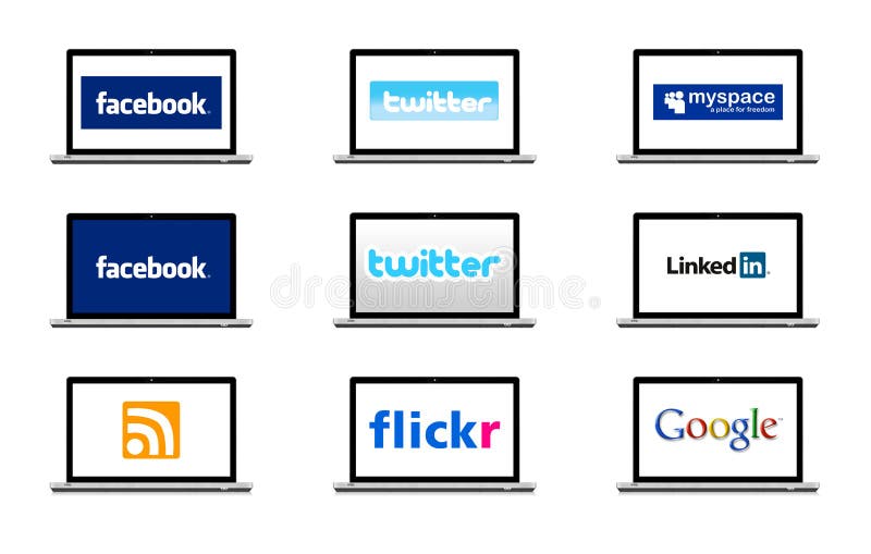 Social network logo editorial photo. Illustration of hand - 20696211