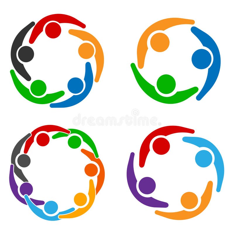 Social Network Logo, Group O People Business Men. Stock Vector ...