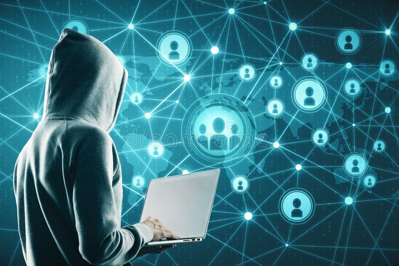 Social Network and Malware Concept Stock Photo - Image of glowing ...