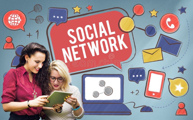 Social Network Media Communication Connection Concept Stock Photo ...