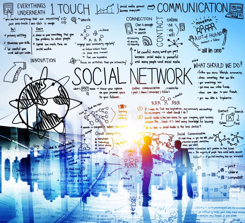 Social Network Media Technology Board Concept Stock Photo - Image of ...
