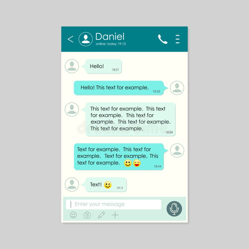Social Network Messenger Concept Frame Template Vector Illustration ...