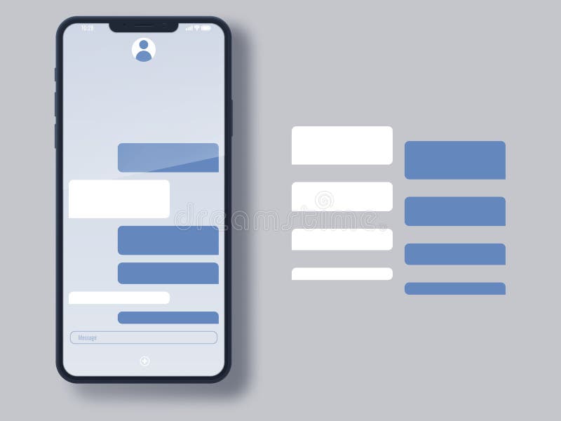 Social Network Messenger Page Template. Business and Private ...