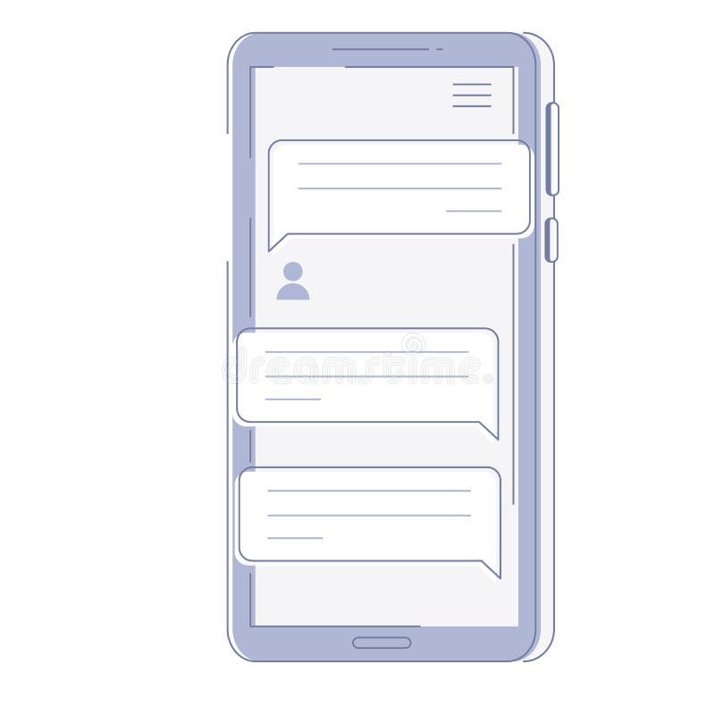 Social Network Messenger Page Template Stock Vector - Illustration of ...