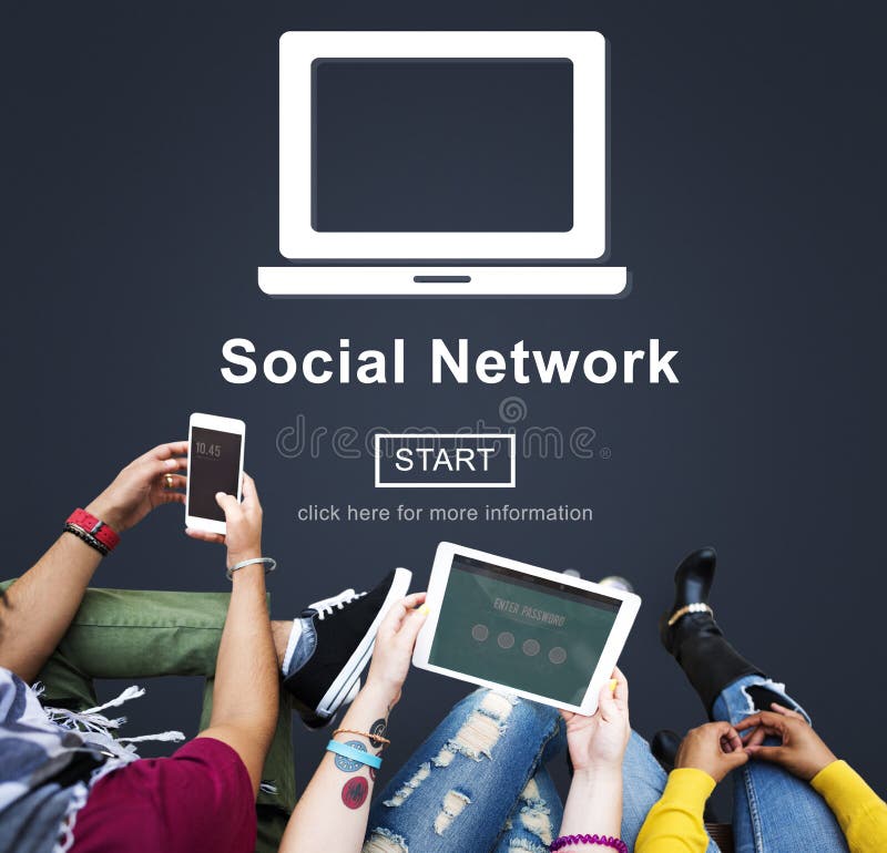 Social Network Networking Connection Internet Concept Stock Photo ...