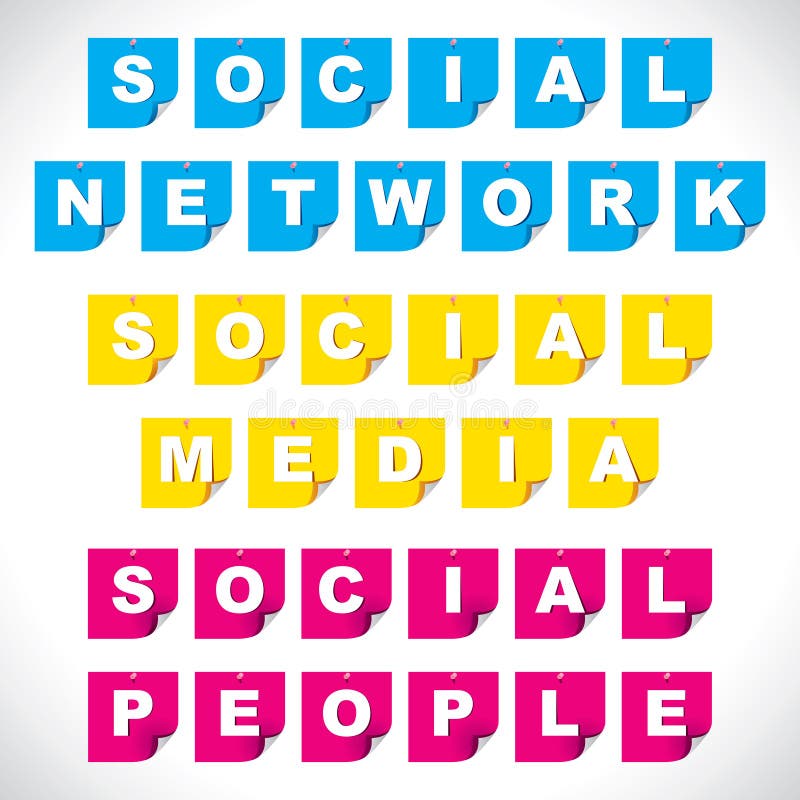 Social Network Around the World Concept Stock Vector - Illustration of ...