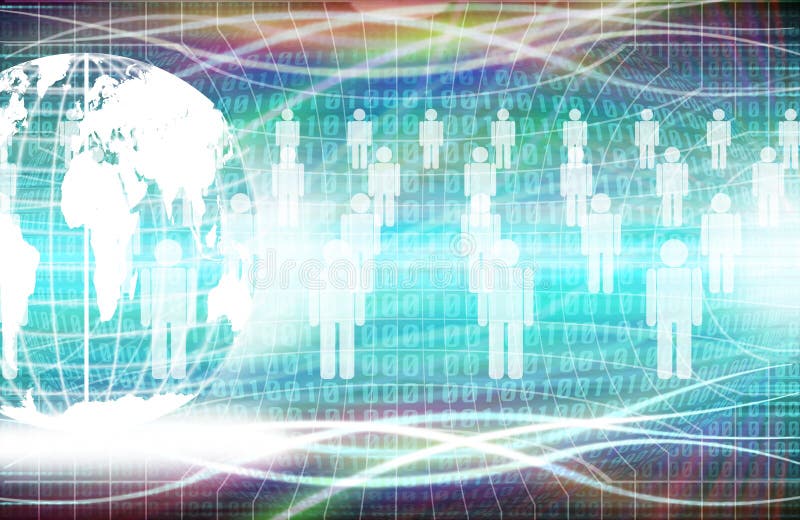 Social Network People Abstract Background Stock Illustration ...