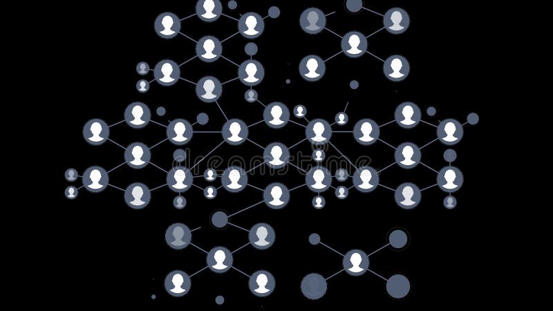 Social Network People Icon Link Connection Technology Loop Animation ...