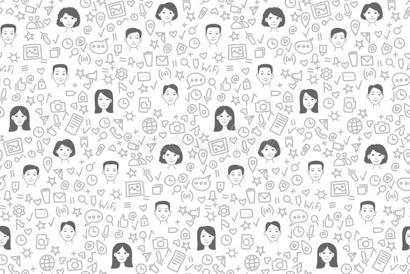 Mobile Chat Icons Seamless Background Stock Illustrations – 246 Mobile ...