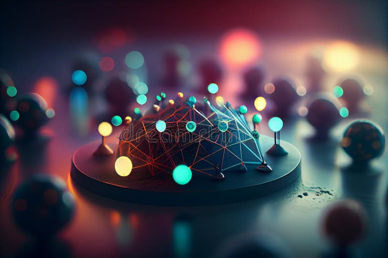 Social Network and People Networking Concept.generative Ai Stock ...