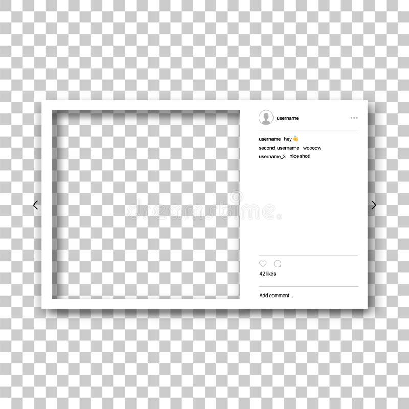 Social network photo frame stock vector. Illustration of comment - 91157329