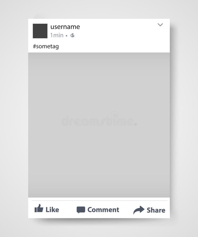 Social Network Post Frame. Vector Illustration Stock Vector ...
