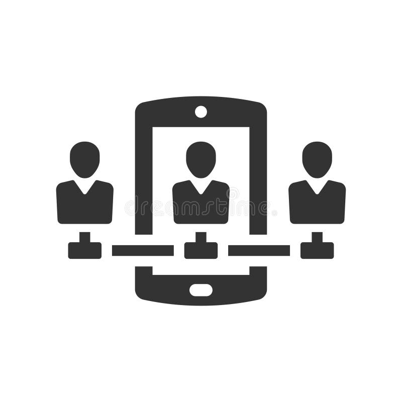 Social Network Presence Icon Stock Vector - Illustration of marketing ...