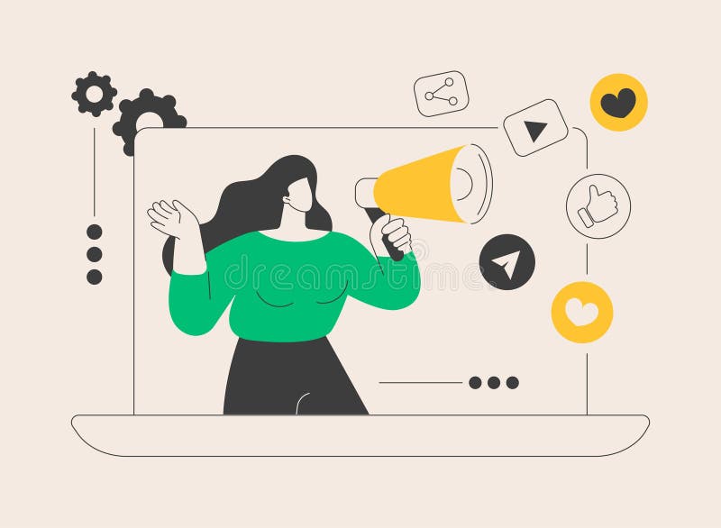 Social Network Promotion Abstract Concept Vector Illustration. Stock ...