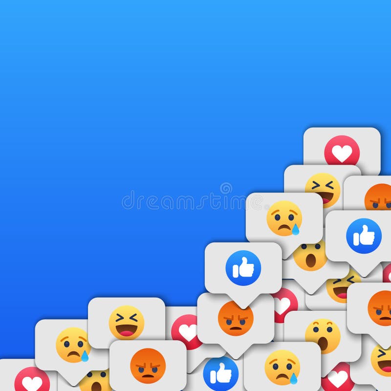 Social Network Reactions Icon Background Editorial Photography ...