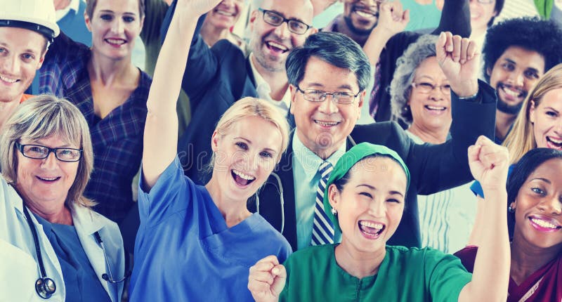 Social Network Social Media Diversity People Celebration Concept Stock ...