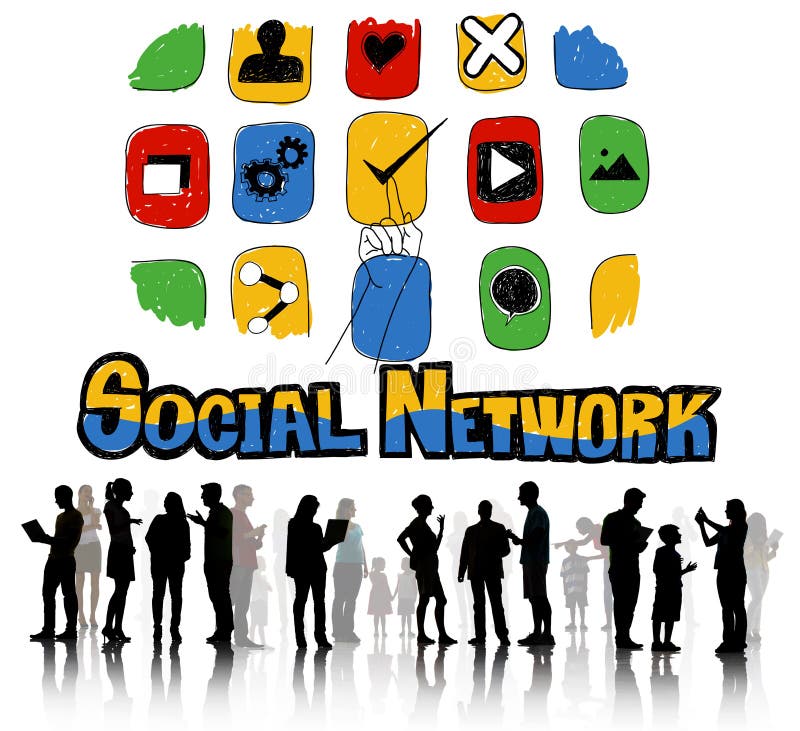 Social Network Social Media Internet Web Online Concept Stock ...