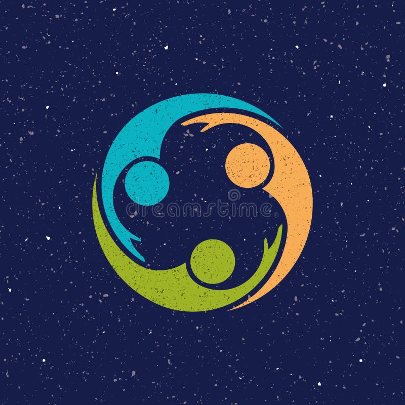 Social Network in the Space Logo Stock Vector - Illustration of ...