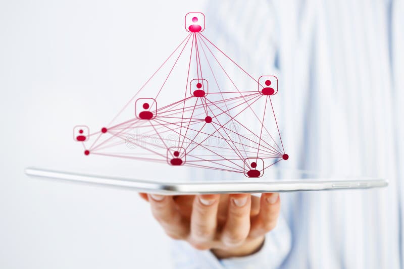 Social Network Structure As Concept Stock Image - Image of modern ...