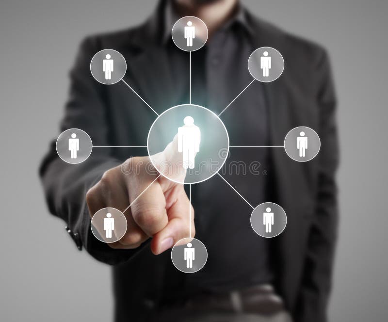 Social network structure stock illustration. Illustration of ...