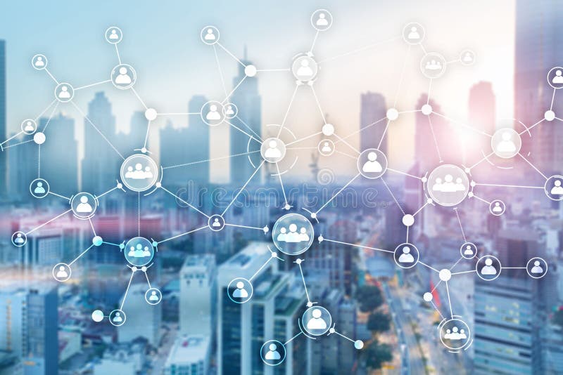 Social Network Structure. Icon People. Business Connections Concept ...
