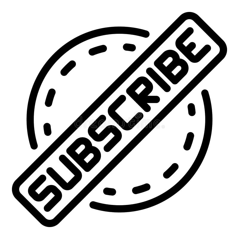 Social Network Subscribe Icon, Outline Style Stock Vector ...