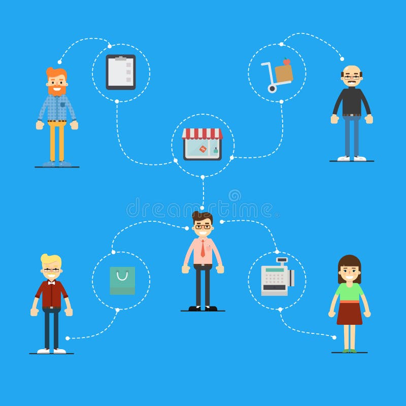 Social Network and Teamwork Banner Stock Vector - Illustration of ...