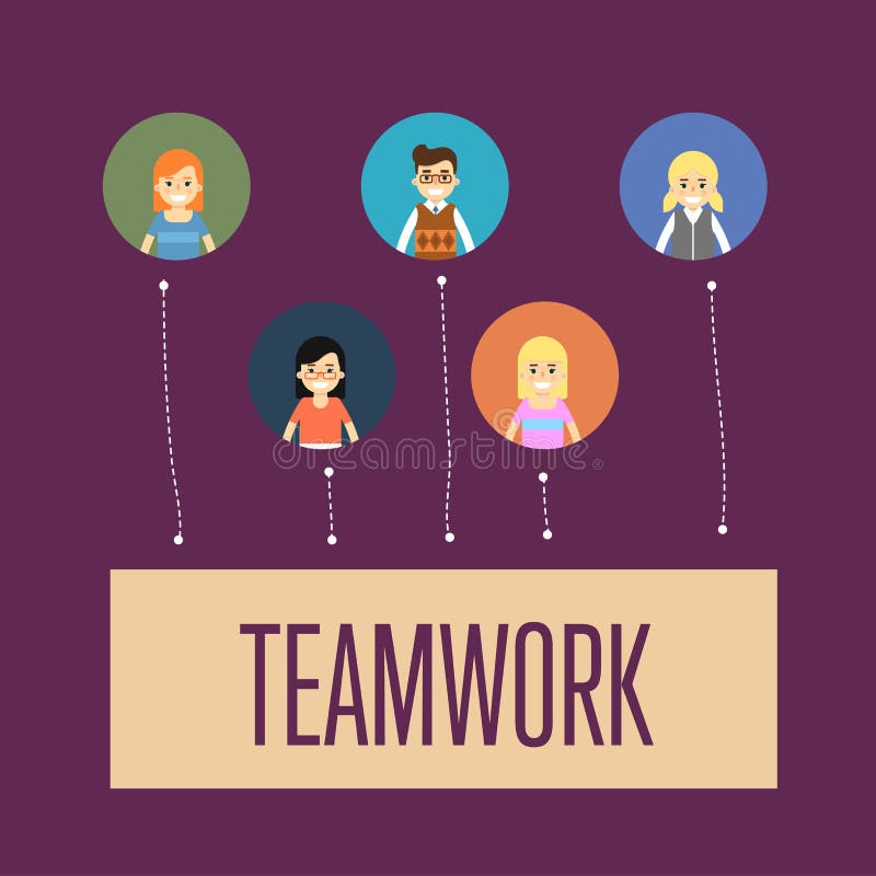 Social Network and Teamwork Banner Stock Vector - Illustration of ...