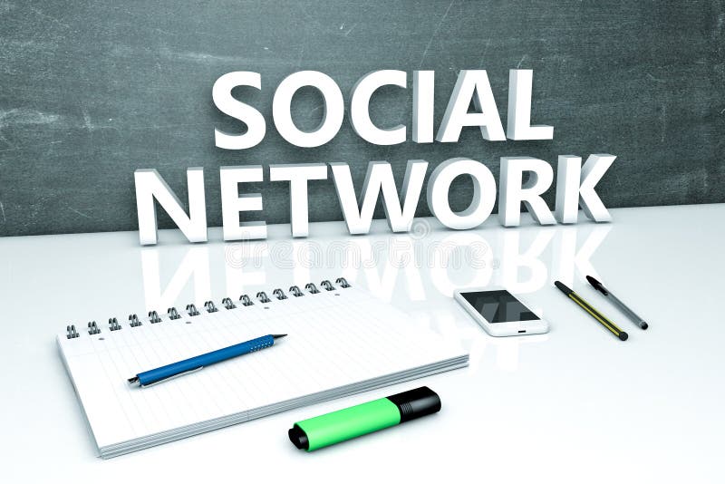 Social Network Text Concept Stock Illustration - Illustration of ...