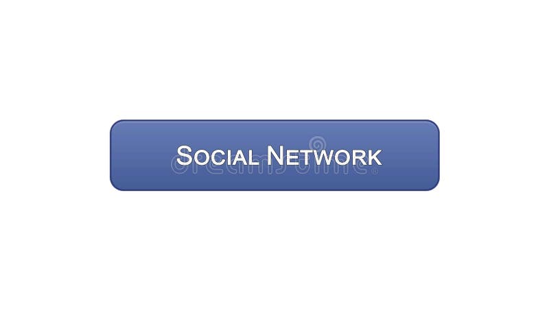 Social Network Web Interface Button Violet Color, Virtual Communication ...