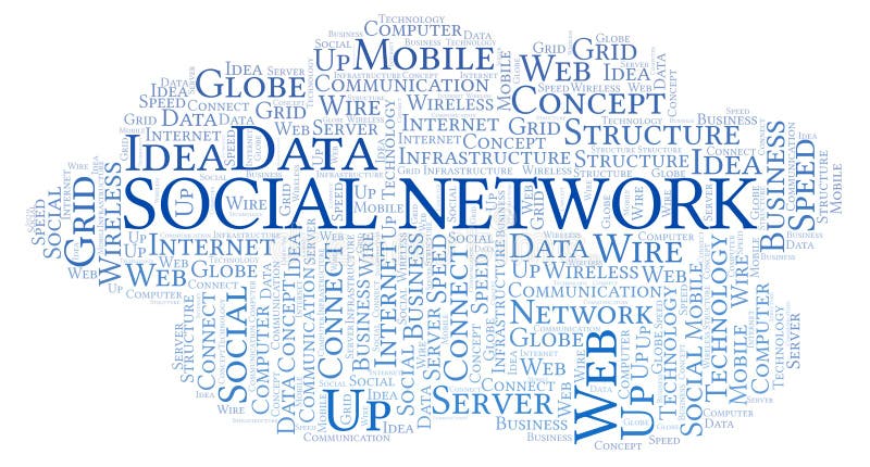 Social Network Strategy Word Cloud. Stock Illustration - Illustration ...