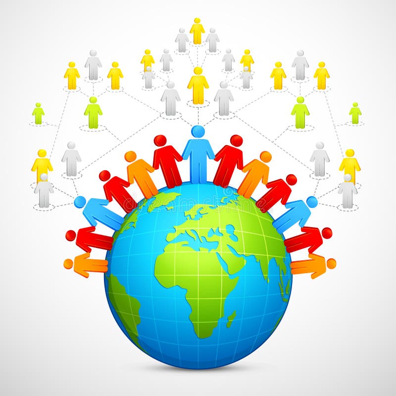 Social World Population Green Stock Illustration - Illustration of ...