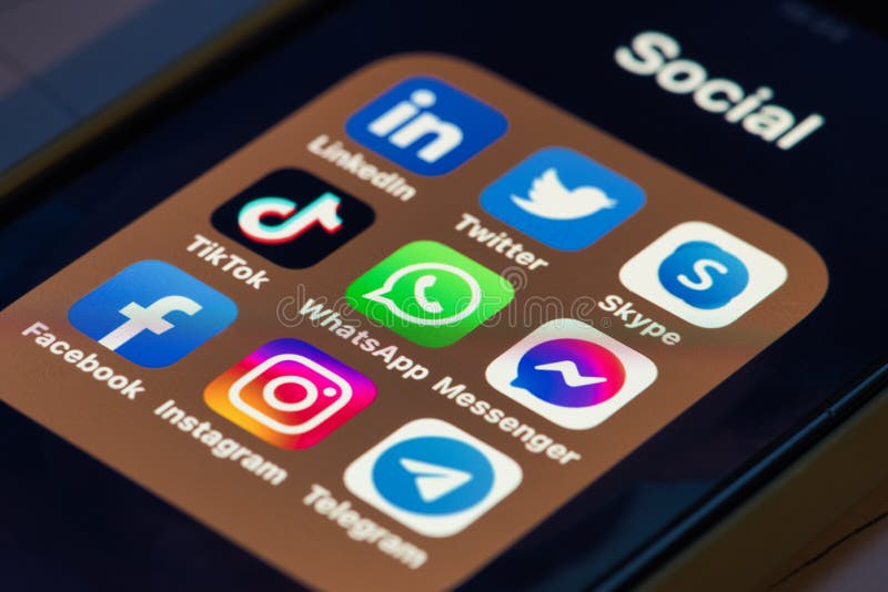 Social Networking App on Smartphone Editorial Photo - Image of ...