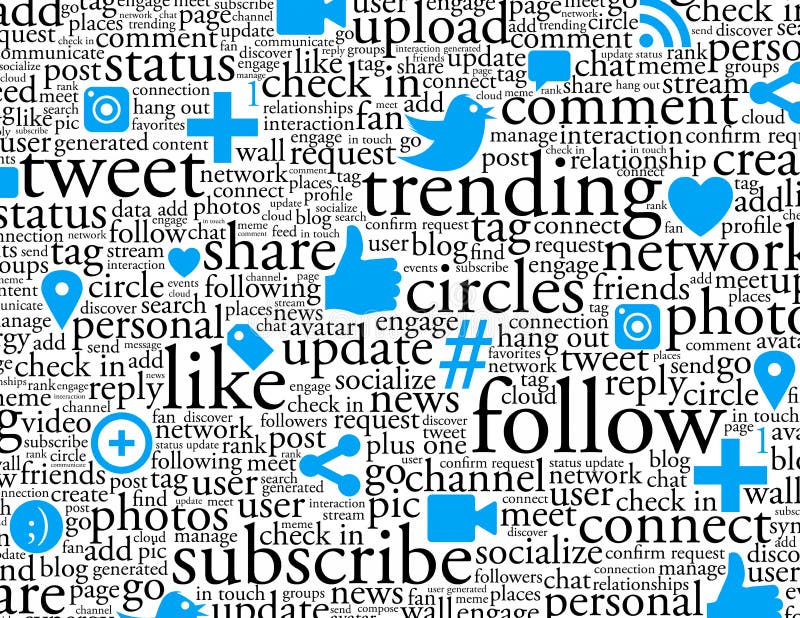 Social Media Icons Collage Stock Illustrations – 1,814 Social Media ...