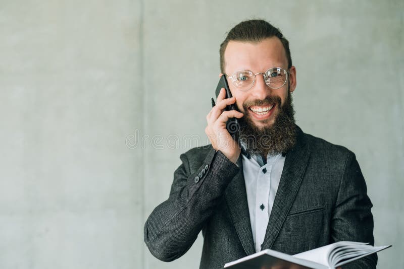 Social Networking Communication Business Man Phone Stock Image - Image ...