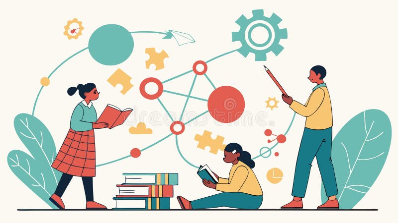 Social Networking Community Knowledge Sharing. Vector Design Generative AI Stock Vector ...