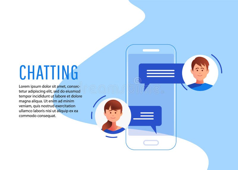 Social Networking Concept. Chatting Stock Vector - Illustration of ...