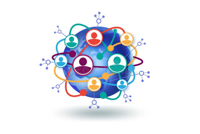 Social Networking Concept - 3d Rendering Stock Illustration ...