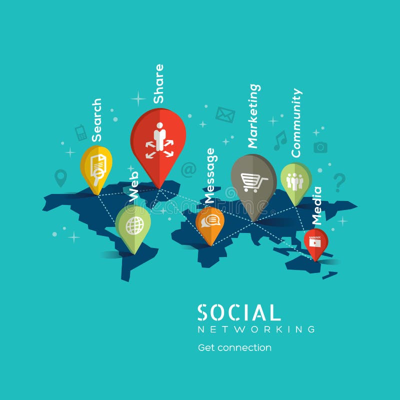 Social Network Concept Brochure Flyer Design Layout Template Stock ...