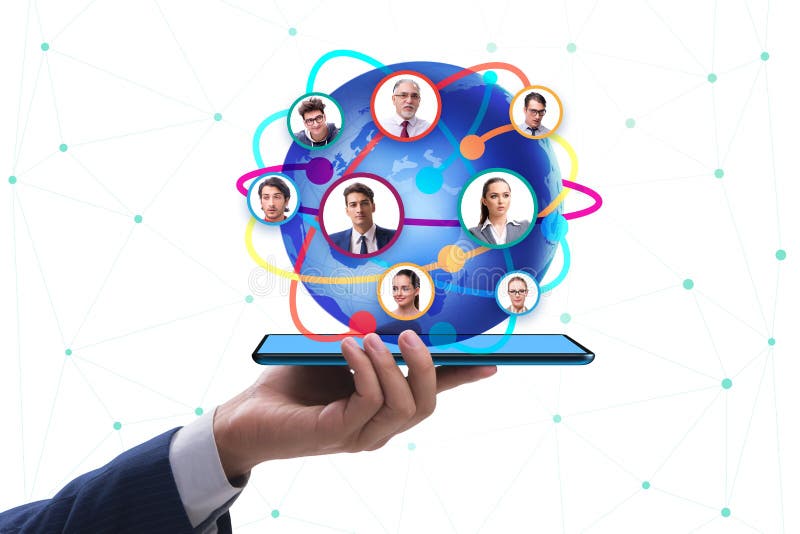 Social Networking Concept with People Stock Photo - Image of connect ...